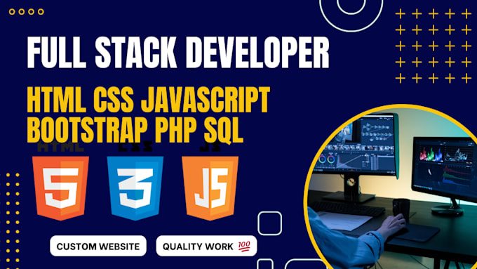 Be Your Full Stack Web Developer Using Html Css Js Php By Hareemfatima Fiverr