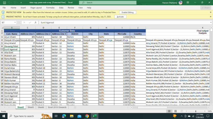 Do Copy Paste Data Excel Sheet Spilt Find Diffrent In Two Similer Excel