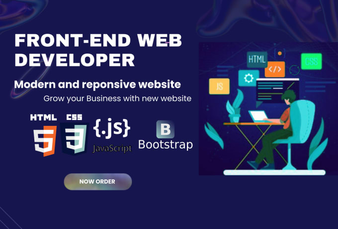 Do Front End Web Development In Html Css Js And Bootstrap By Dv