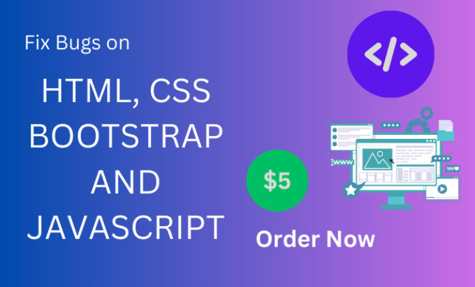 Fix Html Css Bootstrap And Javascript Issues Bugs Errors Within An