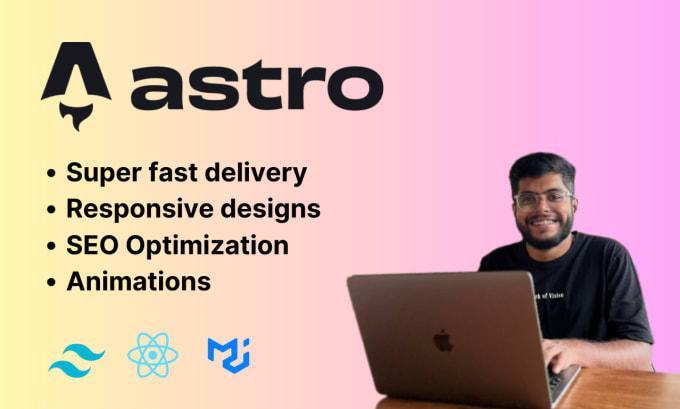 Create Fast Websites With Astro React And Tailwind Css By Sab Ui Fiverr
