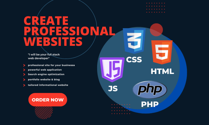 Create A Professional Custom Website Using Html Css Js Php By