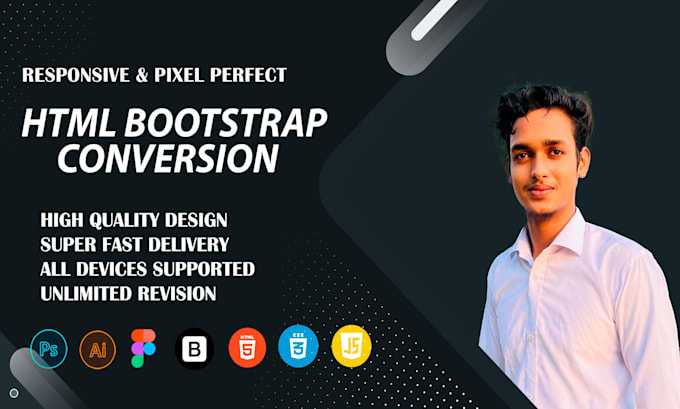 Conversion Psd To Html Figma To Html Responsive Bootstrap By Pro