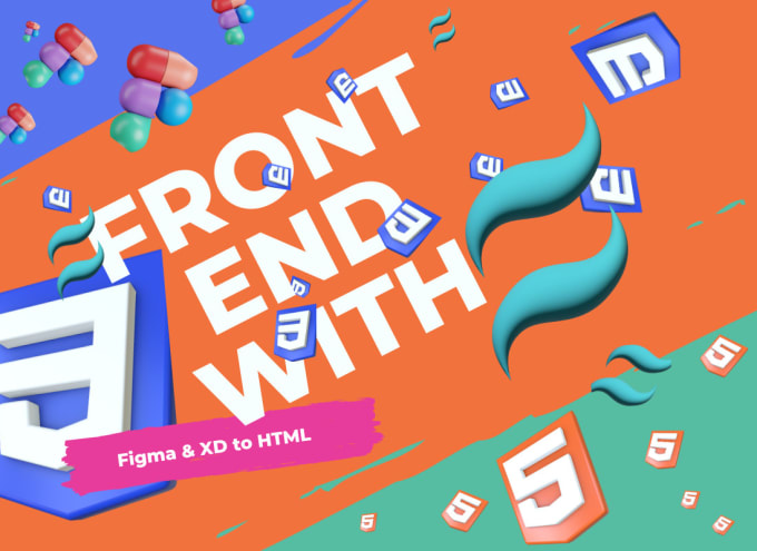 Convert Figma Xd Ui Psd File Using Html Css Js Tailwind Css By Seoulim