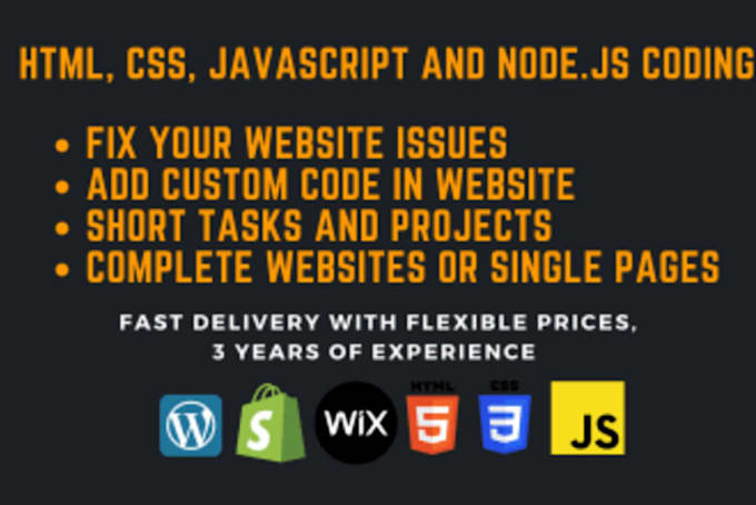 Do Html Css Javascript Nodejs Development By Ameenmari Fiverr