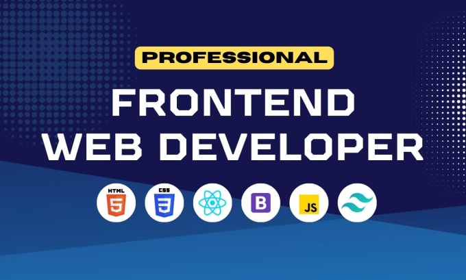 Develop Responsive Frontend Website Using Html Css Bootstrap Or React