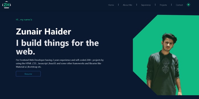 Be Your Frontend Developer Using Html Css Bootstrap React Js By