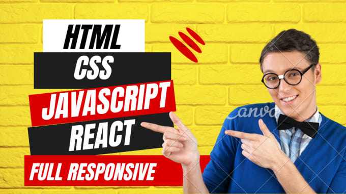 Create Html Css Javascript React Tailwindcss Full Responsive Website