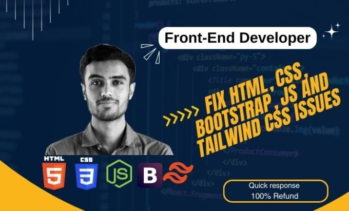 Do Bug Fixing Using Html Css Javascript Bootstrap For Your Next Best