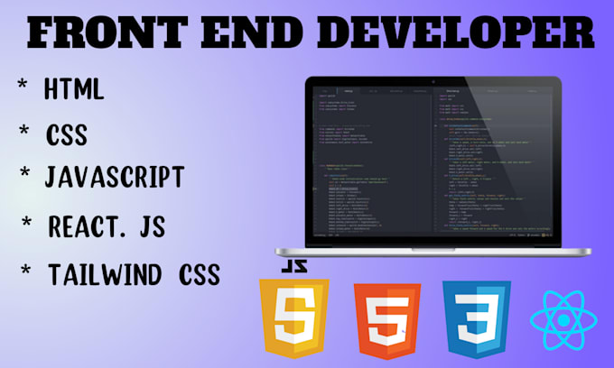 Be Your Frontend Developer Using Html Css Javascript And React Js By