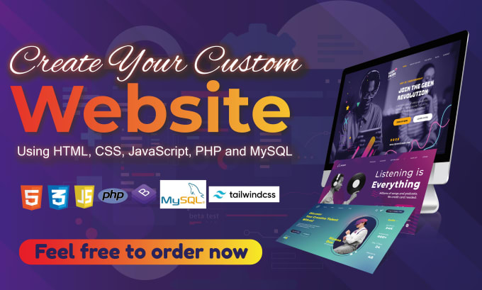 Create Your Custom Website With Html Css Js Php And Mysql By