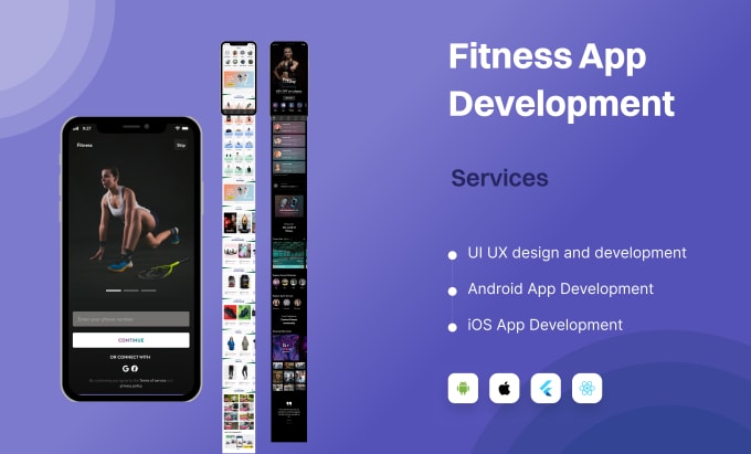 Do Fitness App Development Both Android And Ios App Using Flutter By
