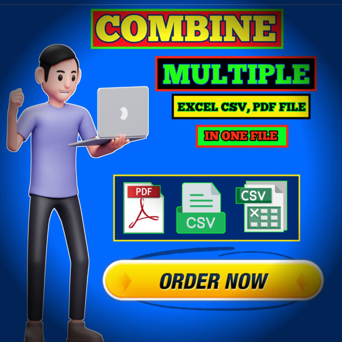 Combine Csv Multiple Excel File Into One Pdf And Csv File By