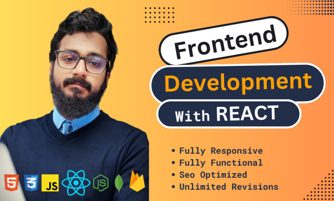 Do Frontend Web Development In Html Css Bootstrap Javascript React By