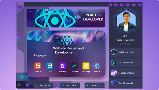 Craft A Fully Responsive React Js Web App With Modern Design By Mr Ak