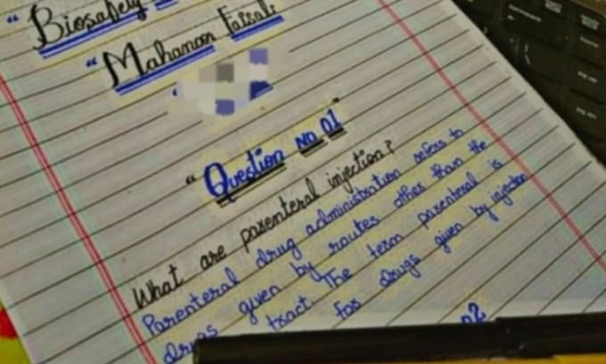 Create Handwritten Notes Assignments And Letters By Zeshan164 Fiverr