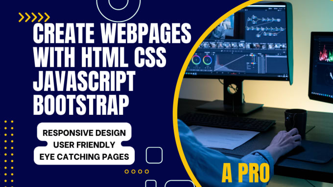 Create Webpages With Html Css Javascript Bootstrap By Tahaharrar Fiverr