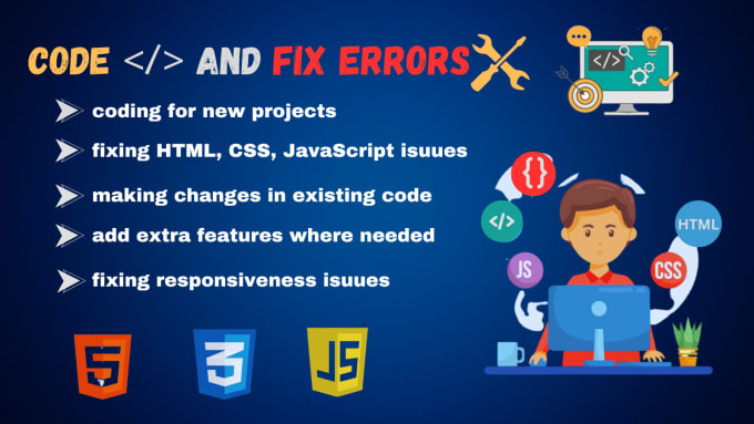 Fix Bug Issues And Errors In Html Css And Javascript By Codefaizan Fiverr