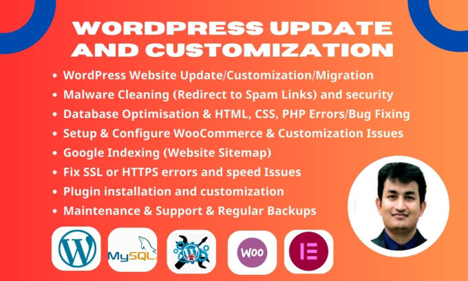 Php Version And Wordpress Update And Customization Of Your Website By