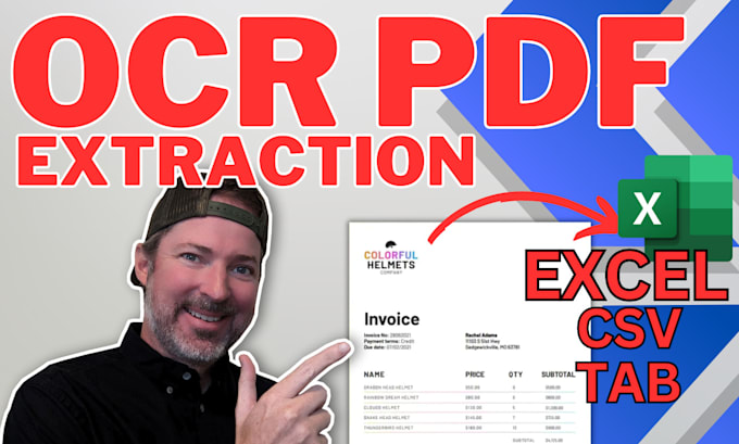 Convert Your Business Pdfs To Csv Tab Or Excel Files By Doc Ext Fiverr