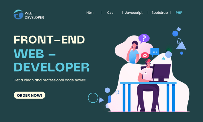 Be Your Front End Web Developer Using Html Css Js Php By Devdexterity