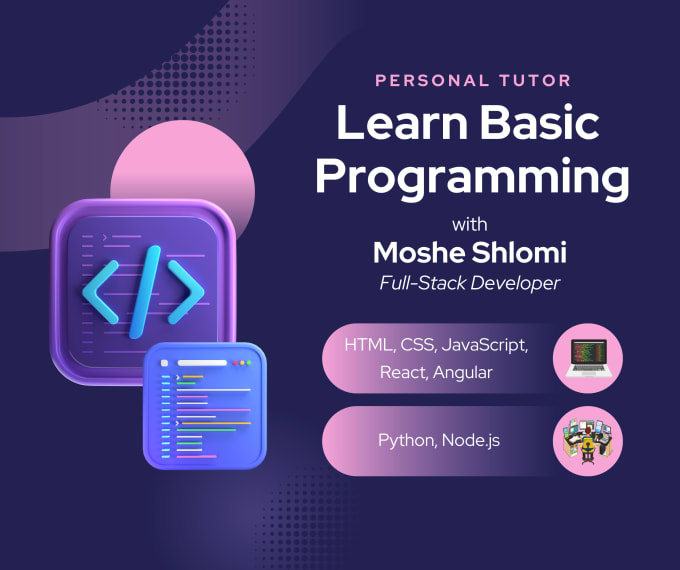 Teach You Html Css Javascript React Python Basics By Moshe Shlomi
