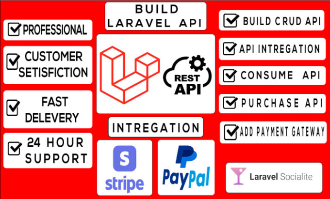 Develop Backend Rest Api Using Php Laravel And Integrate Stripe And