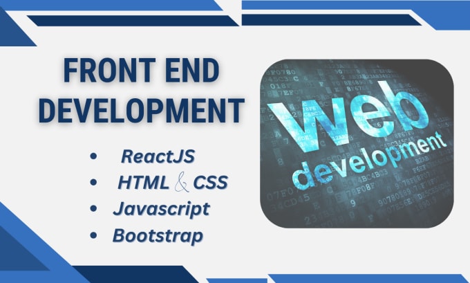 Be Your Front End Web Developer Using React Js Html Css And Javascript
