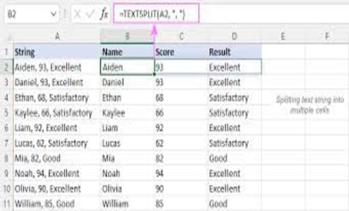 Split Single Cell Excel Data In Multiple Columns By Mahashoaib246 Fiverr
