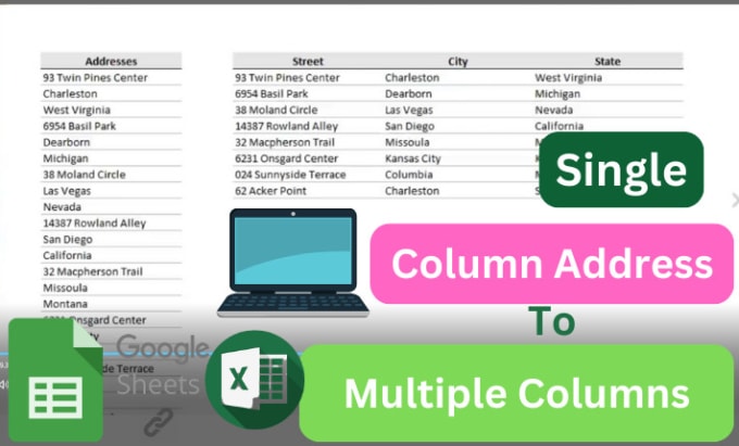 Split Single Cell Excel Data In Multiple Columns By Ligeroffice24 Fiverr