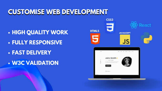 Develop Responsive Website With Html Css Javascript Reactjs Python