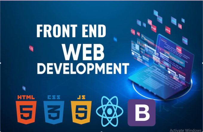 Be Your Front End Web Developer Using React Js Html Css And Bootstrap