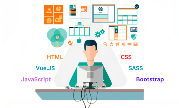 Create Responsive Websites Using Html Css Sass Bootstrap Vue Javascript
