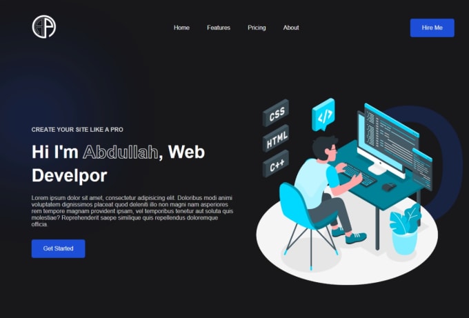 Create Responsive Website Using Html Css Bootstarp By Abdullahrajp