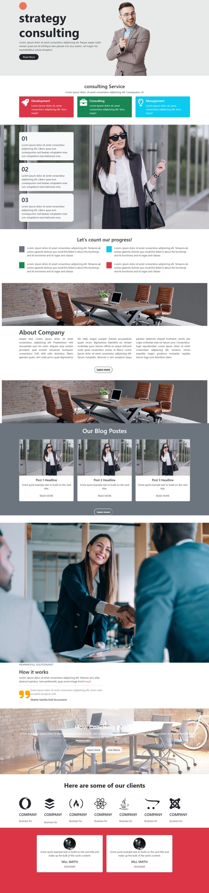 Be Your Front End Web Developer Using Html Css Bootstrap Javascript