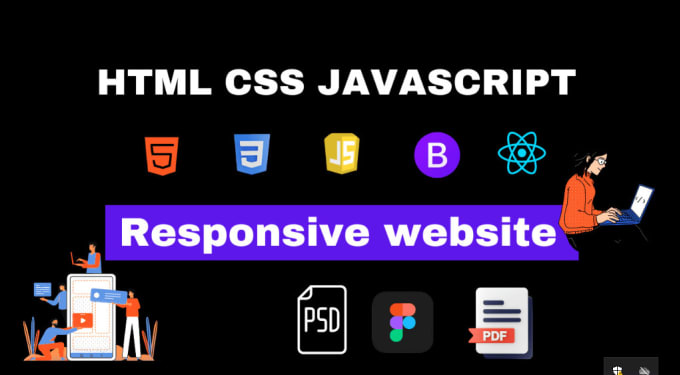 Be Your Front End Web Developer Using Html Css Bootstrap Tailwind Css