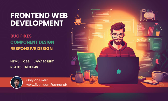 Be Your Frontend Web Developer Using React Html Css Bootstrap By