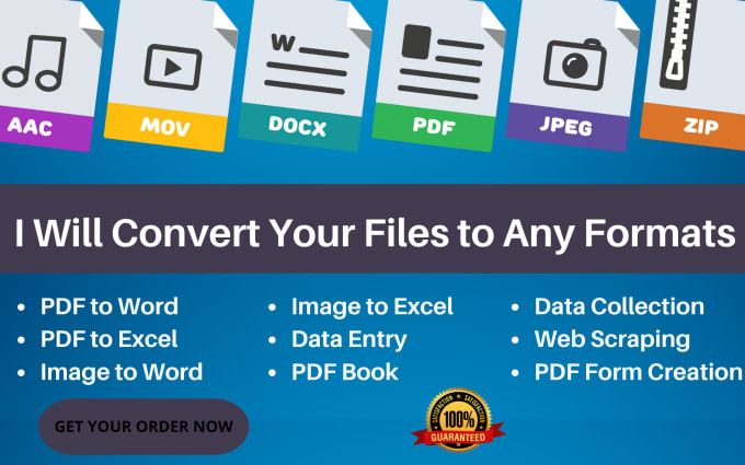 Convert Rewrite Your Data From Pdf Image To Word Excel By Zipi Tech