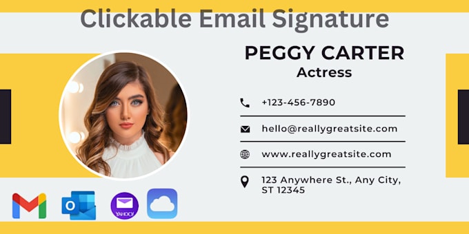Design A Clickable And Responsive Html Email Signature By Abdul
