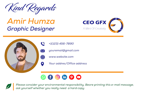 Make Clickable Html And Animated Email Signature By Amirhumza Fiverr