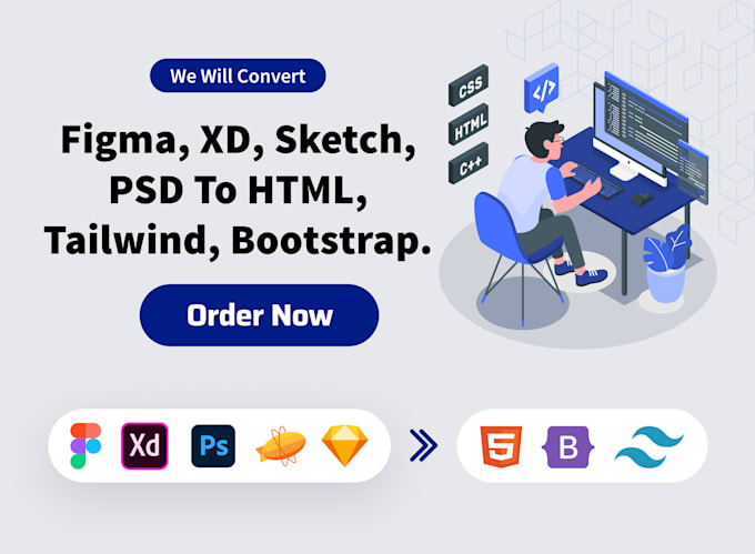 Convert Figma To Html Tailwind And Bootstrap Responsive By Webflow