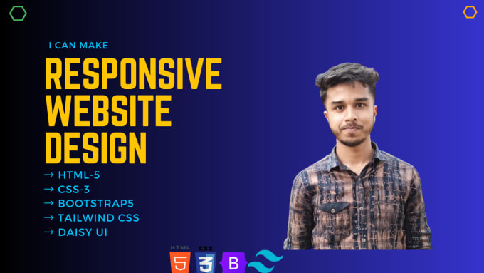 Front End Developer With Html Css Bootstrap Tailwind Css And React