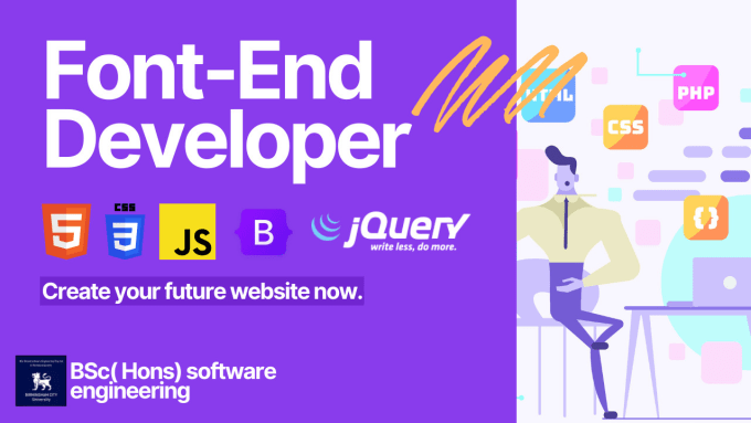 Be Your Front End Web Developer Html Css Jquery Boostrap Javascript By