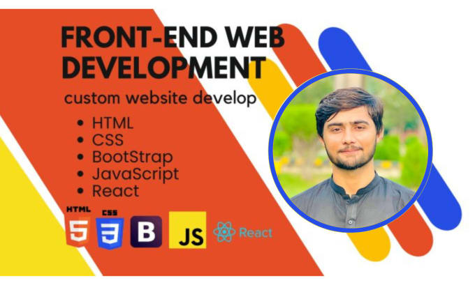 Be Your Front End Web Developer Using Html Css Bootstrap React Js By