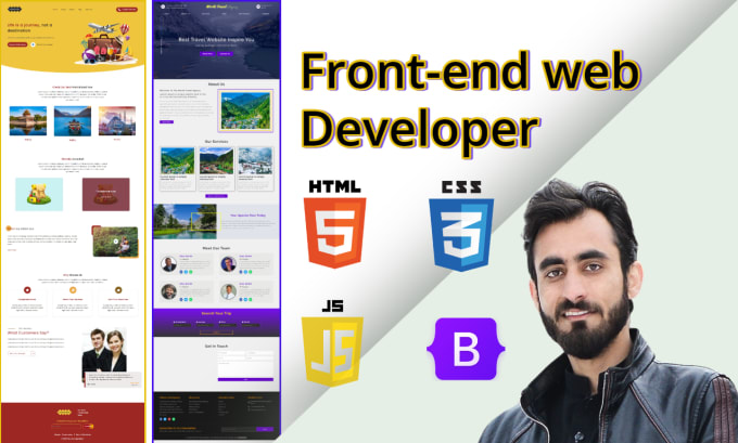 Do Frontend Web Development Html Css Javascript Bootstrap Landing