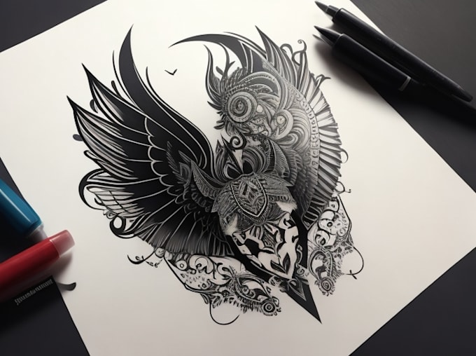 Draw Custom Tattoo Design By Rooxphin Fiverr