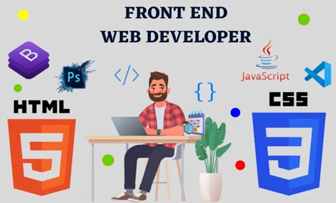 Be Your Front End Web Developer Using Html Css Bootstrap React Js And