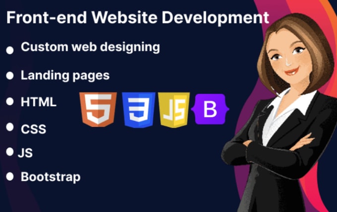 Be Your Expert Frontend Web Designer Using Html Css Js Jquery Bootstrap