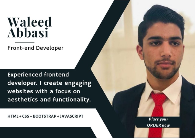 Be Your Front End Web Developer Using Html Css Bootstrap Java Script