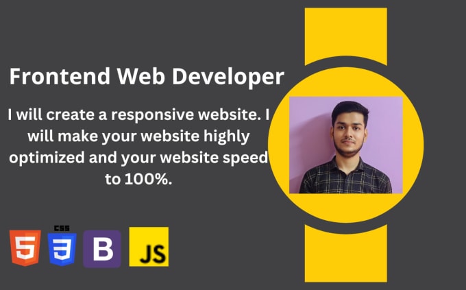 Be Your Frontend Web Developer Using Html Css Js React Js By